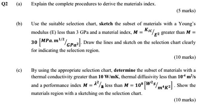 SOLVED: (a) Explain the complete procedures to derive the materials ...