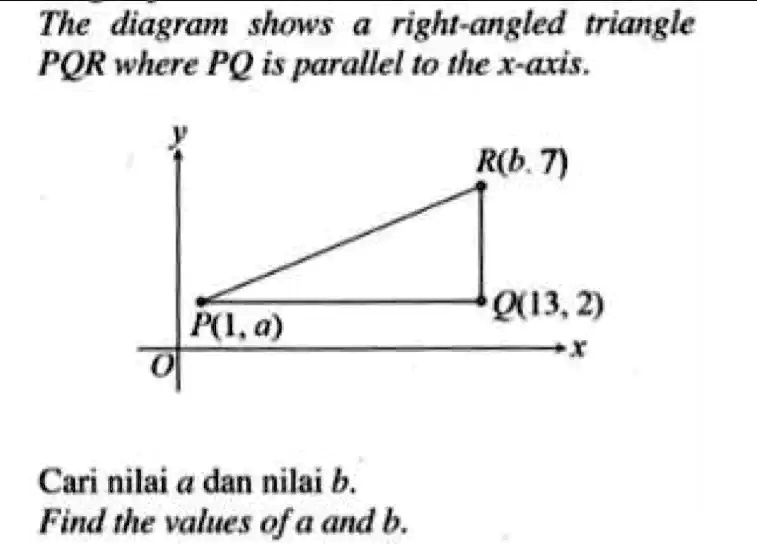 The diagram shows a right-angled triangle PQR where PQ is parallel to ...