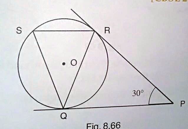 SOLVED: Tangents PQ and PR are drawn from an external point P to a circle with center O, such ...