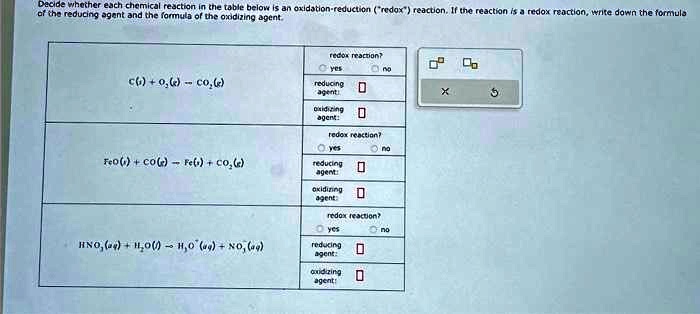 SOLVED: Texts: 1. Examine the reducing agent and the formula of the ...