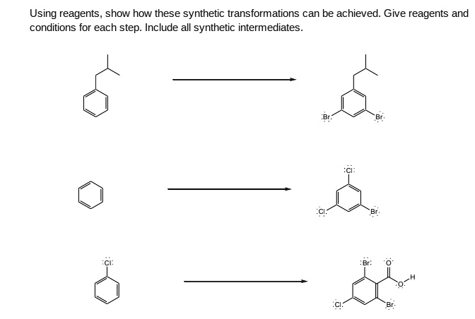 Using reagents, show how these synthetic transformations can be ...