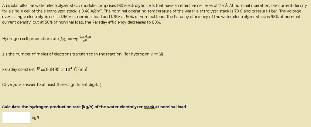 a bipolar alkaline water electrolyzer stack module comprises 160 ...