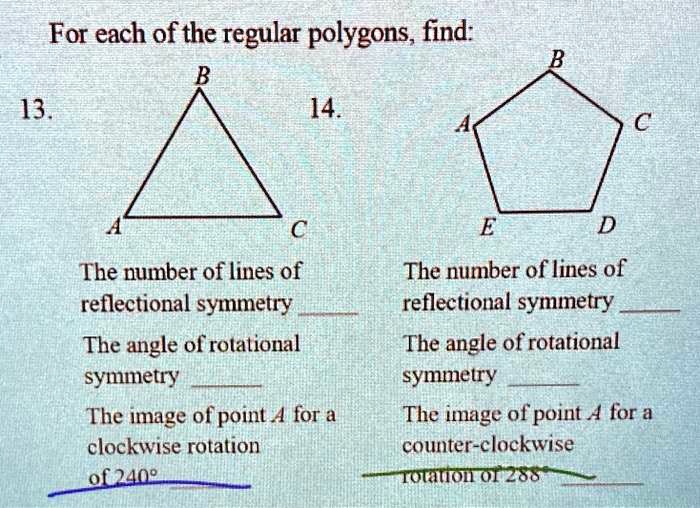 SOLVED:For each of the regular polygons, find: 13 14. The number of ...
