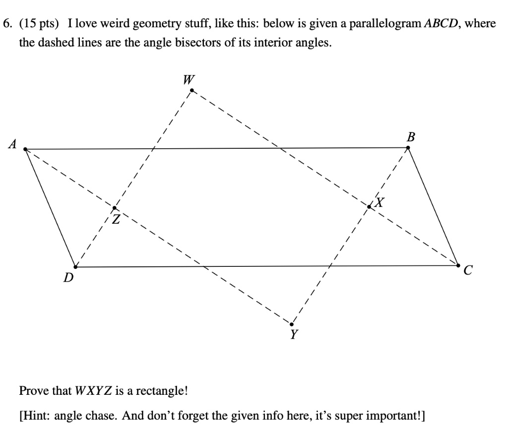6 15 pts ilove weird geometry stuff like this below is given a ...