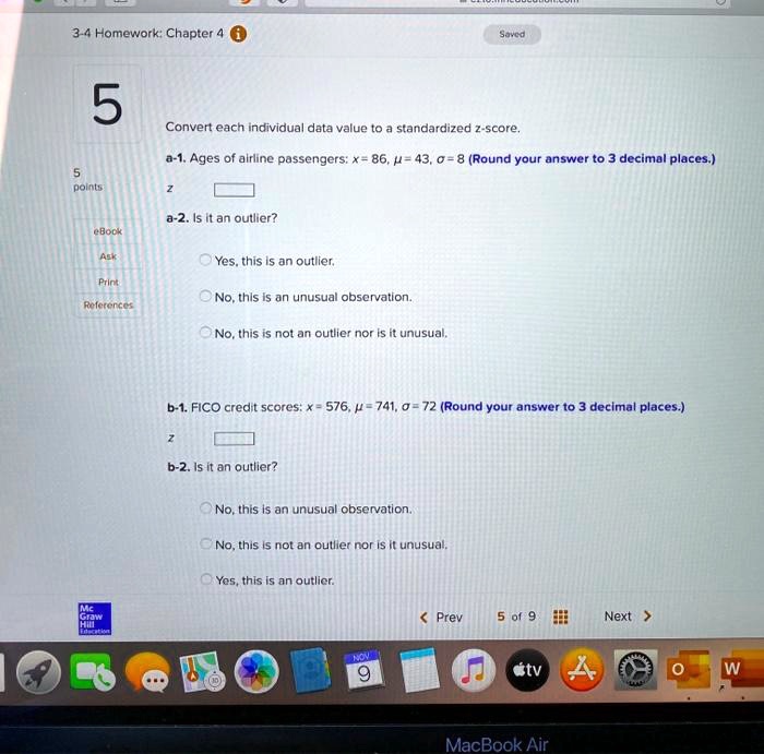 3 4 homework chapter 5 convett each individual data value t0 ...