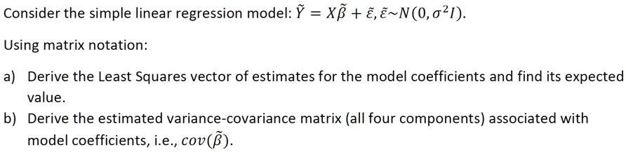 Solved Consider The Simple Linear Regression Model Y Xb 2 N 0 021