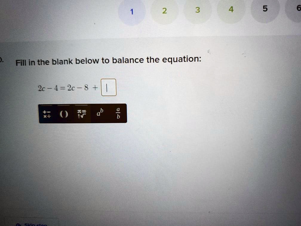 SOLVED: 5 Fill in the blank below to balance the equation: 2c 4=2 8 2 0 ...