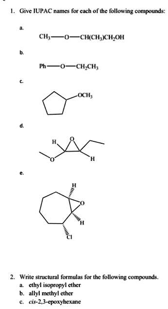 SOLVED: 1. Give IUPAC names for each of the following compounds: a. CH3CH(CH2OH)CH3 - 2 ...