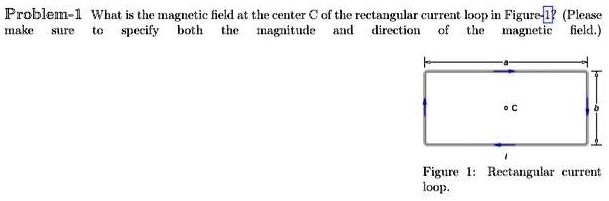 SOLVED: Problem 1: What is the magnetic field at the center of the ...