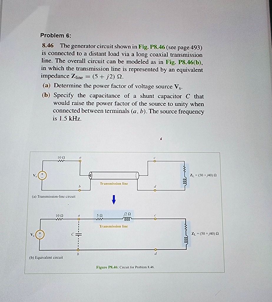 problem 6 846 the generator circuit shown in fig p846 see page 493 is ...