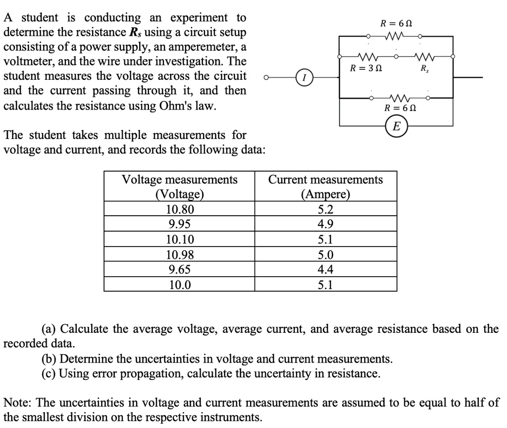 SOLVED: A student is conducting an experiment to determine the ...
