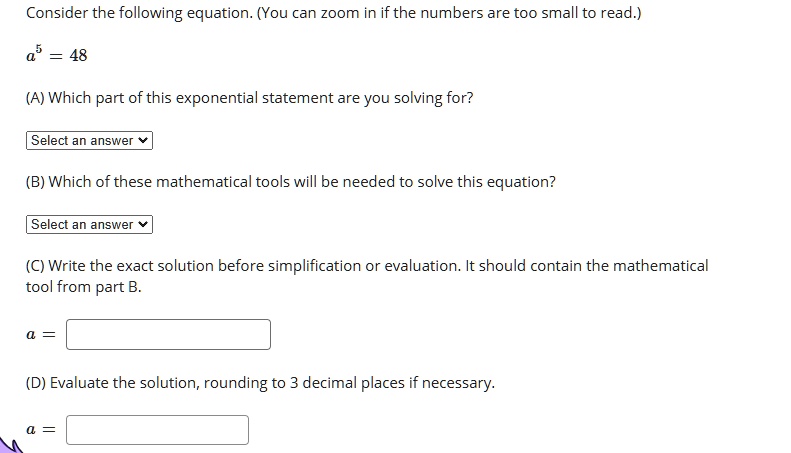 SOLVED: Consider the following equation: (You can zoom in if the ...