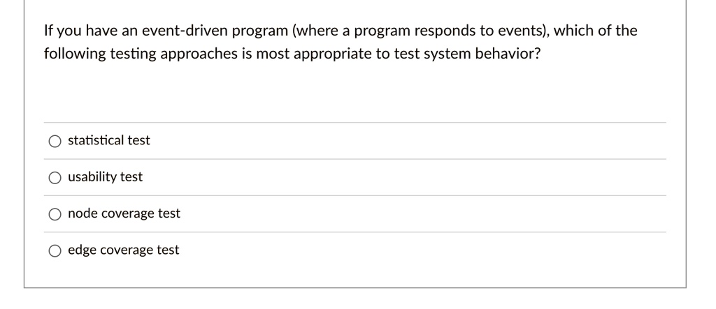 Solved If You Have An Event Driven Program Where A Program Responds To Events Which Of The