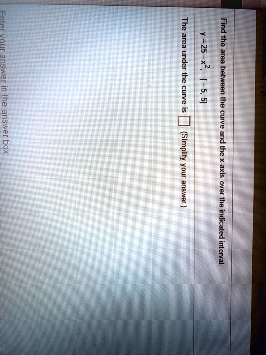 SOLVED: The area Find the 777- area E| curve is the 0 curve and ...