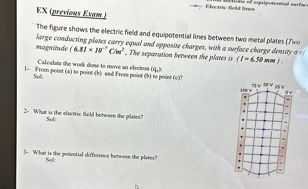 ex previous exam the figure shows the electric field and equipotential ...