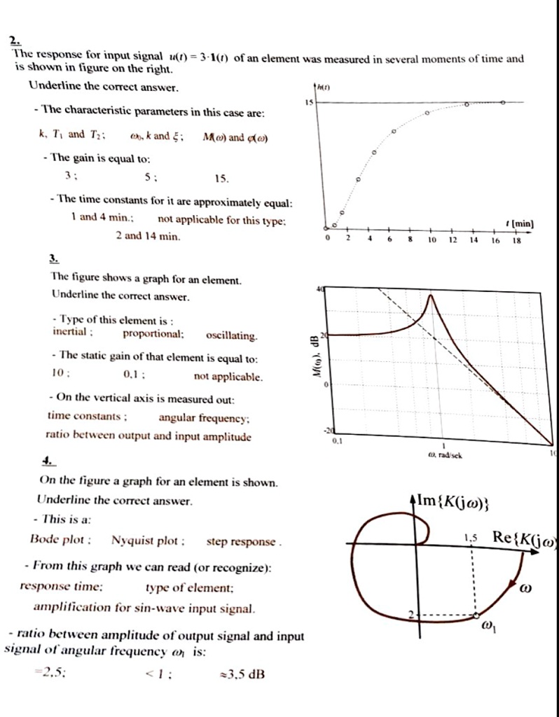 2 Is Shown In Figure On The Right Underline The Correct Answer The Characteristic Parameters In