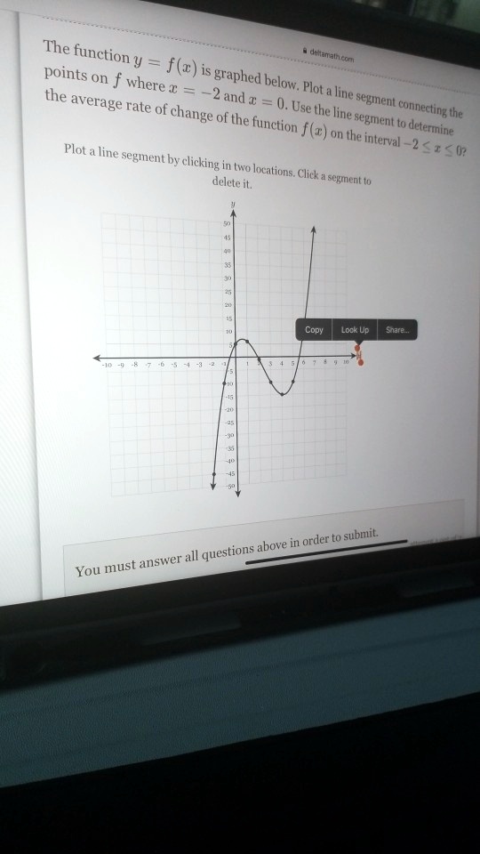 SOLVED:The function Juan3n points on f(c)= where graphed" below. the Plot = 2 and â‚¬ line ...