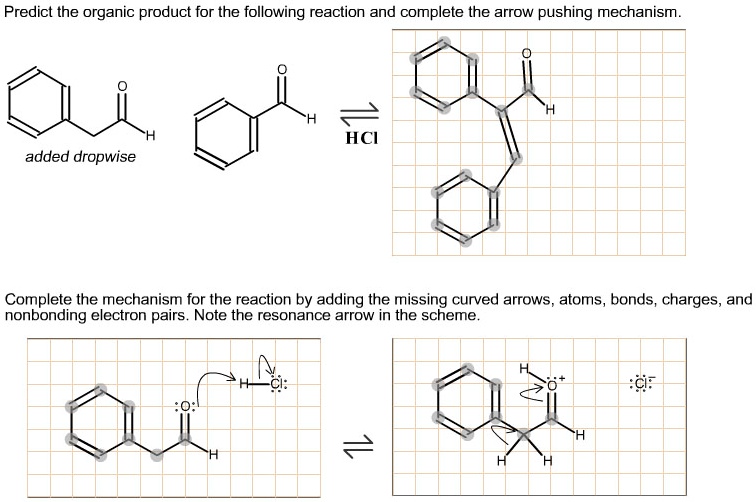 SOLVED: Predict the organic product for the following reaction and complete the arrow pushing ...
