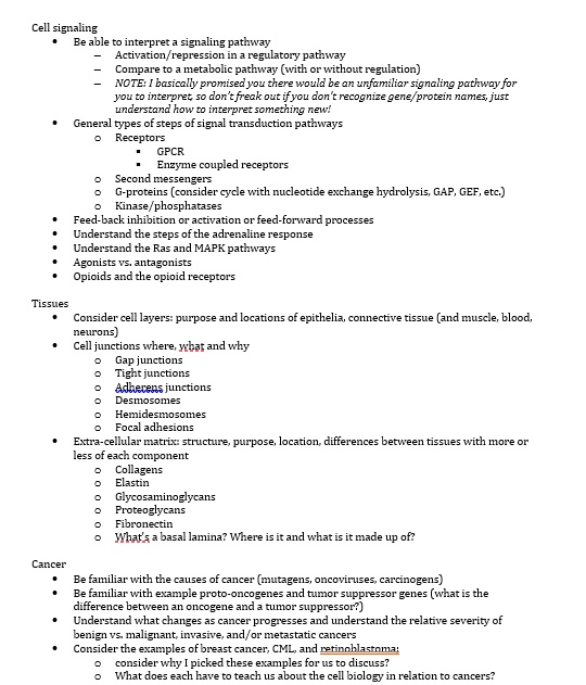 SOLVED: Cell Signaling: Generalized Summary of Each Section Please examine the text provided ...