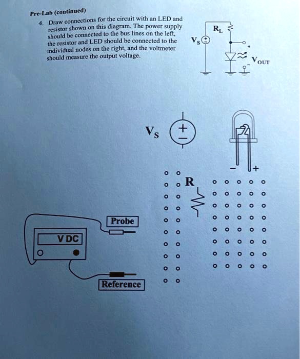 prc lab continued drw connections for the circuit with an led and ...