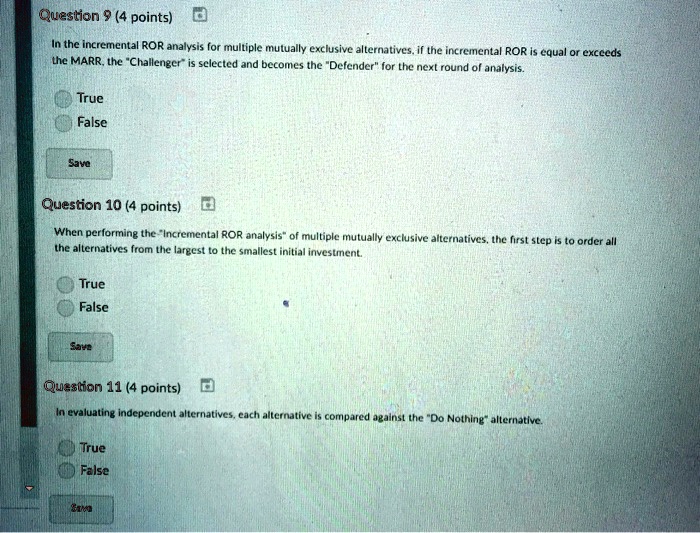 In the incremental ROR analysis for multiple mutually exclusive ...