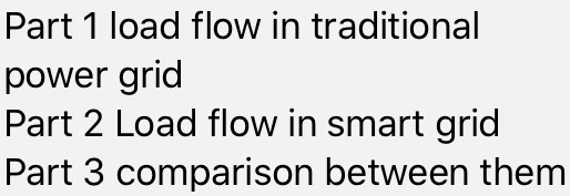 Part 1 load flow in traditional power grid Part 2 Load flow in smart ...