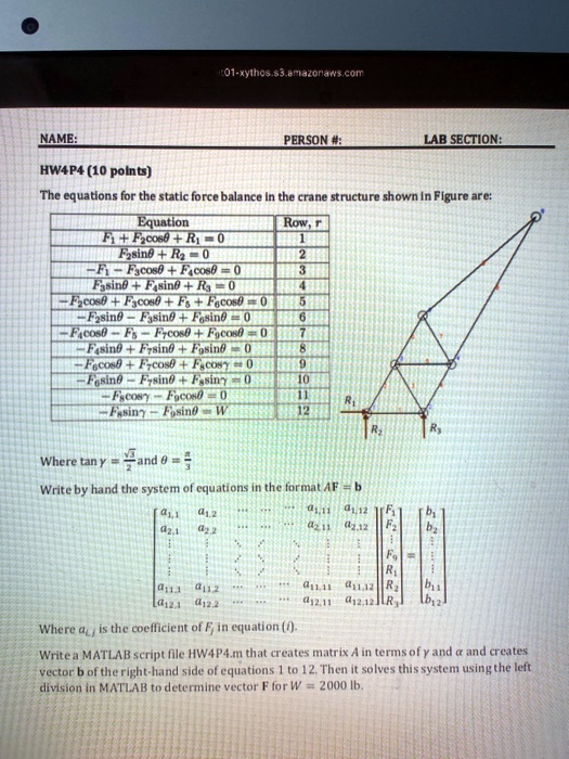 O1-yncs anatonarscom NAME PERSON LABISECTION: HWAP4 (10 points) The ...