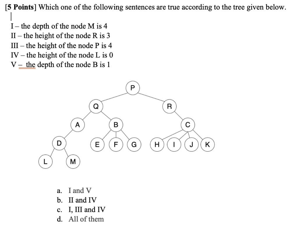 SOLVED: [5 Points] Which one of the following sentences is true ...