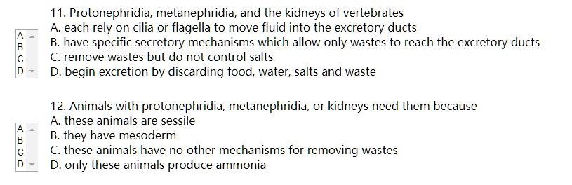 SOLVED: 11. Protonephridia, metanephridia, and the kidneys of ...