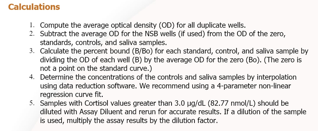 calculations compute the average optical density od for all duplicate ...
