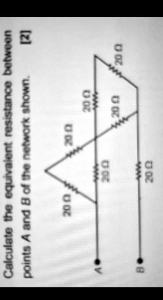 SOLVED: Calculate the equivalent resistance between points A and B of ...