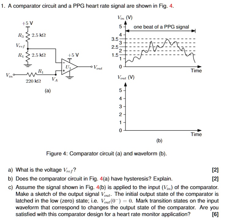 A Comparator Circuit And A Ppg Heart Rate Signal Are Shown In Fig 4 B Figure 4 Comparator