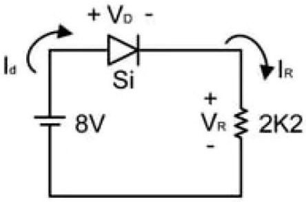 Determine the VD, VR, and ID of the diode circuit above! +Vo Si LA ...