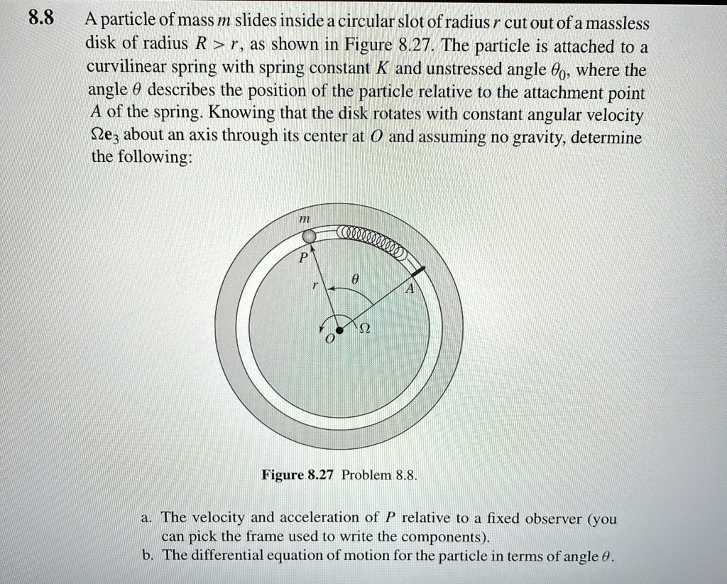 a particle of mass m slides please refer to imsge below need a and b answered 88 a particle of ...