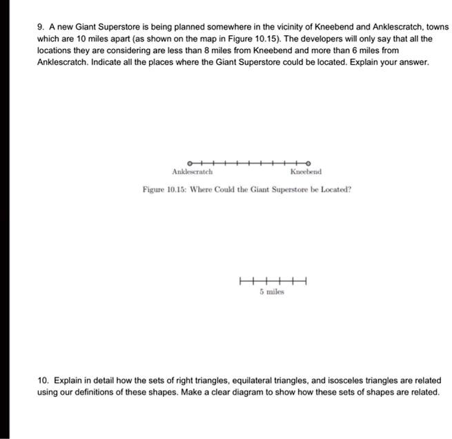 9. A new Giant Superstore is being planned somewhere in the vicinity of ...