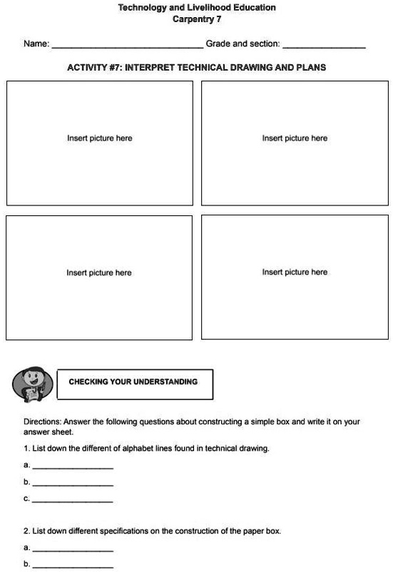Name: Technology and Livelihood Education Carpentry 7 Grade and section ...