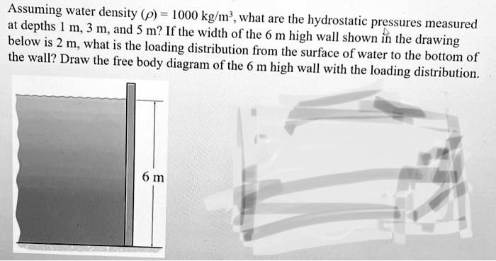 SOLVED: Assuming water density p = 1000 kg/m^3, what are the ...