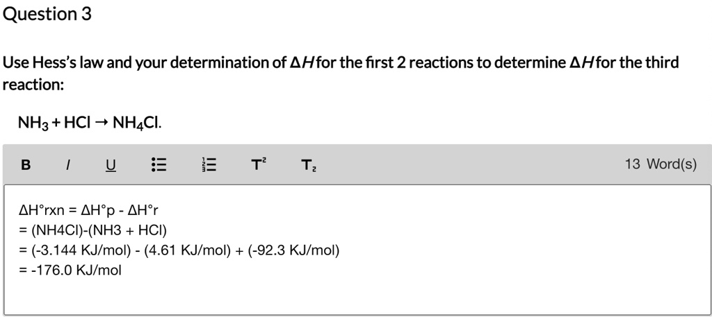 SOLVED: The question is: Compare the results with the experimental ...