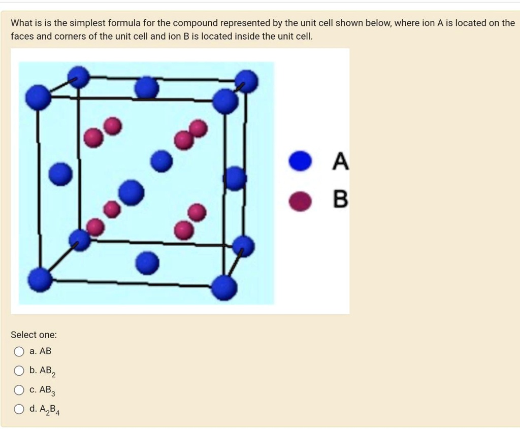SOLVED: What is the simplest formula for the compound represented by ...