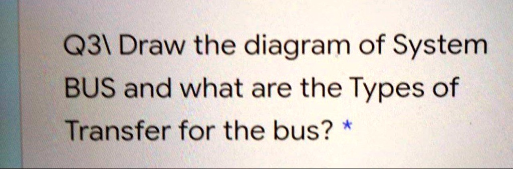 SOLVED: Q31 Draw the diagram of System BUS and what are the Types of ...