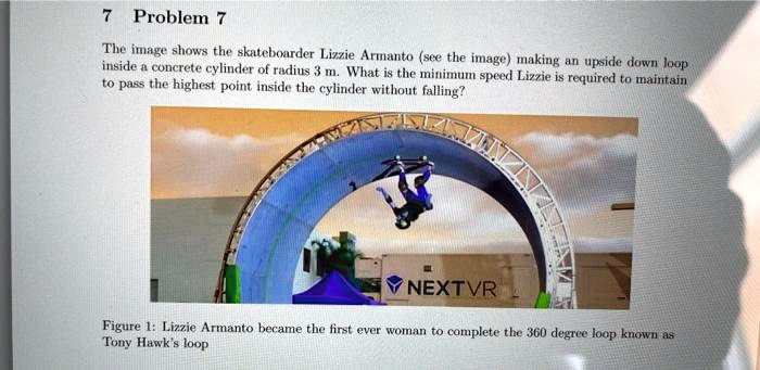 SOLVED: The image shows the skateboarder Lizzie Armanto (see the image ...