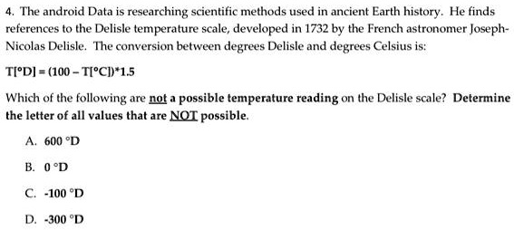 VIDEO solution: The android Data is researching scientific methods used ...