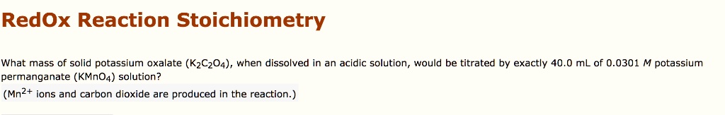 SOLVED: What mass of solid potassium oxalate (K2C2O4), when dissolved ...