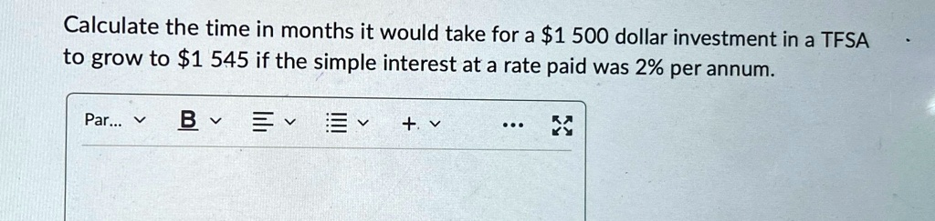 Calculate the time in months it would take for a 1 500 dollar ...