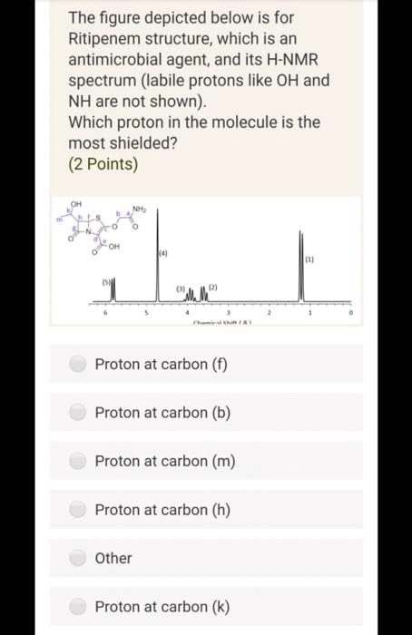 the figure depicted below is for ritipenem structure which is an ...