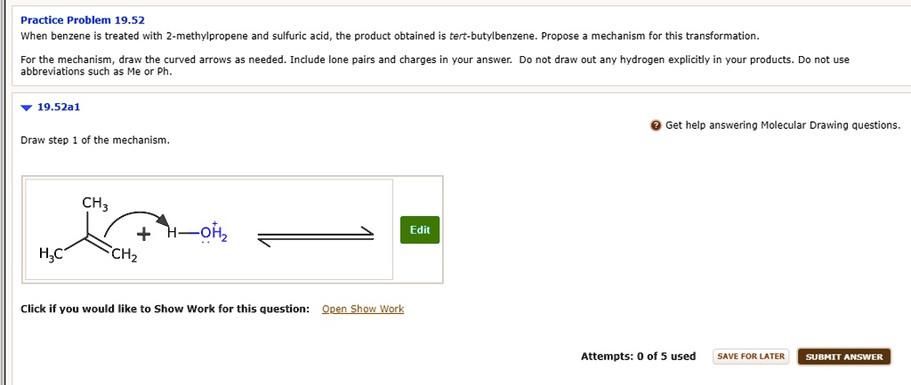 practice problem 1952 when benzene treated with 2 methylpropene and ...
