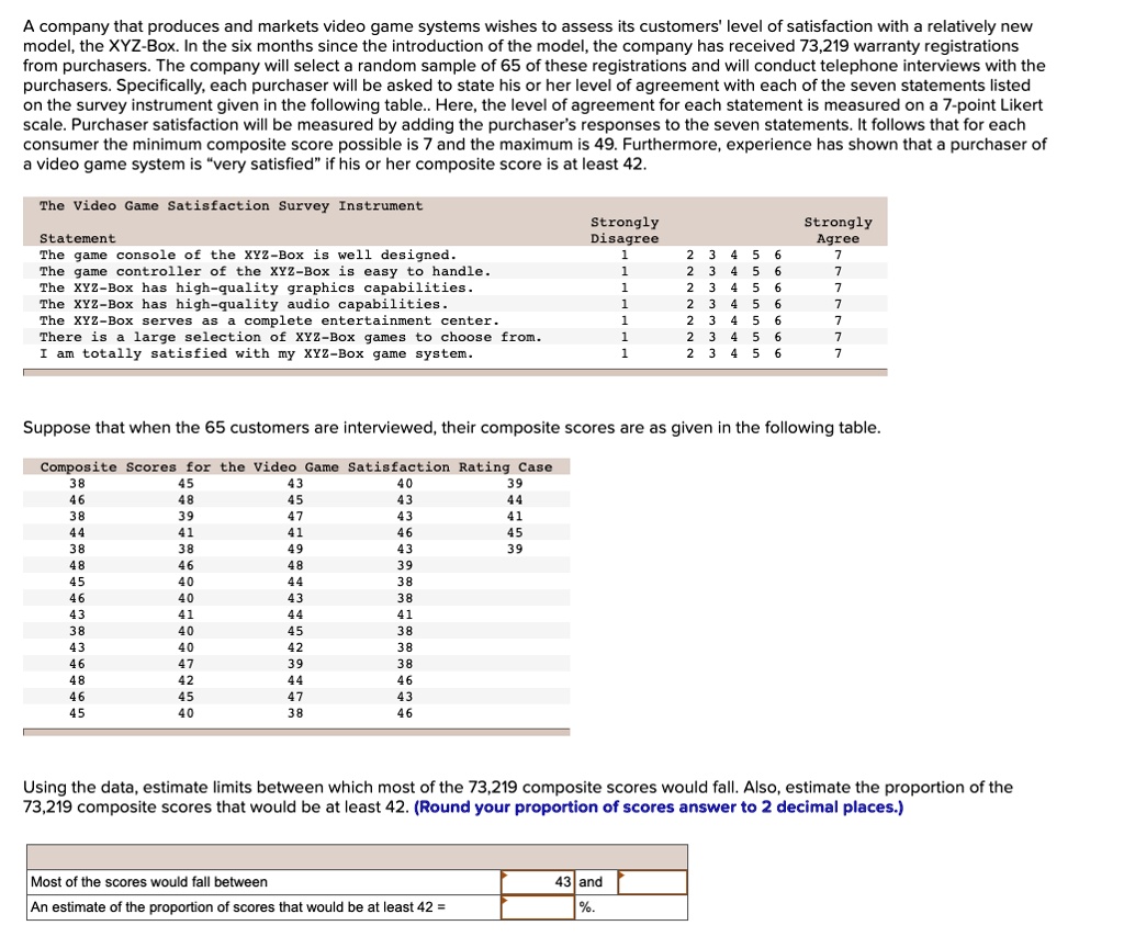 SOLVED: A company that produces and markets video game systems wishes ...