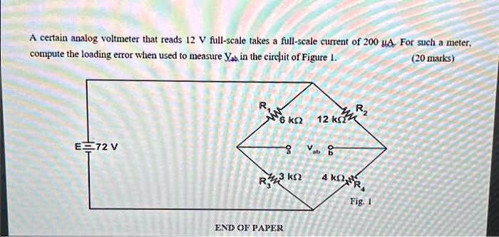 SOLVED: Texts: A certain analog voltmeter that reads 12 V full-scale ...
