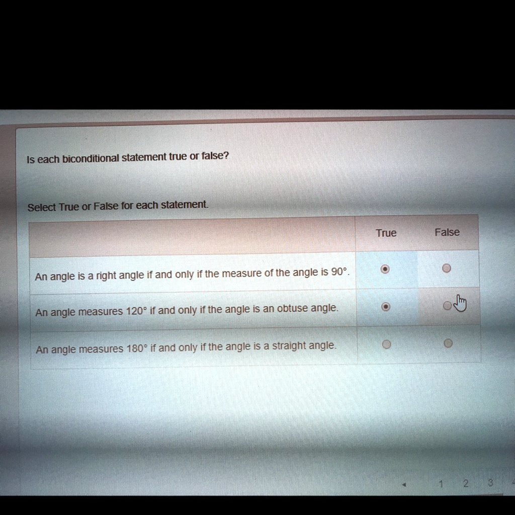 is each bioconditional statement true or false is each biconditional ...