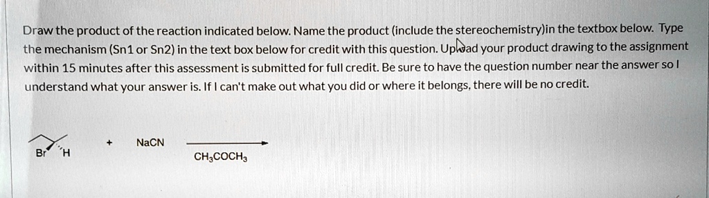 SOLVED: Draw the product of the reaction indicated below Name the ...